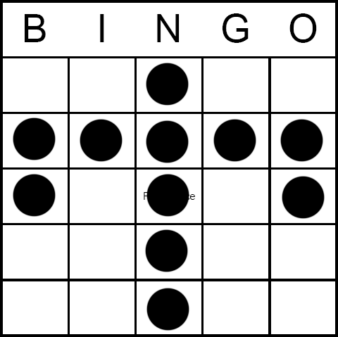 Bingo Game Pattern - Postage Stamp