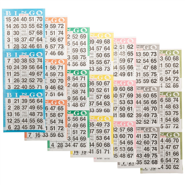 American Games Bingo Paper Game Cards - 4 cards - 10 sheets - 50 books ...