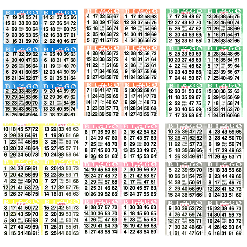 Bingo Cards - Paper Bingo Cards - Bingo Paper - 6 Cards - Page 1 ...