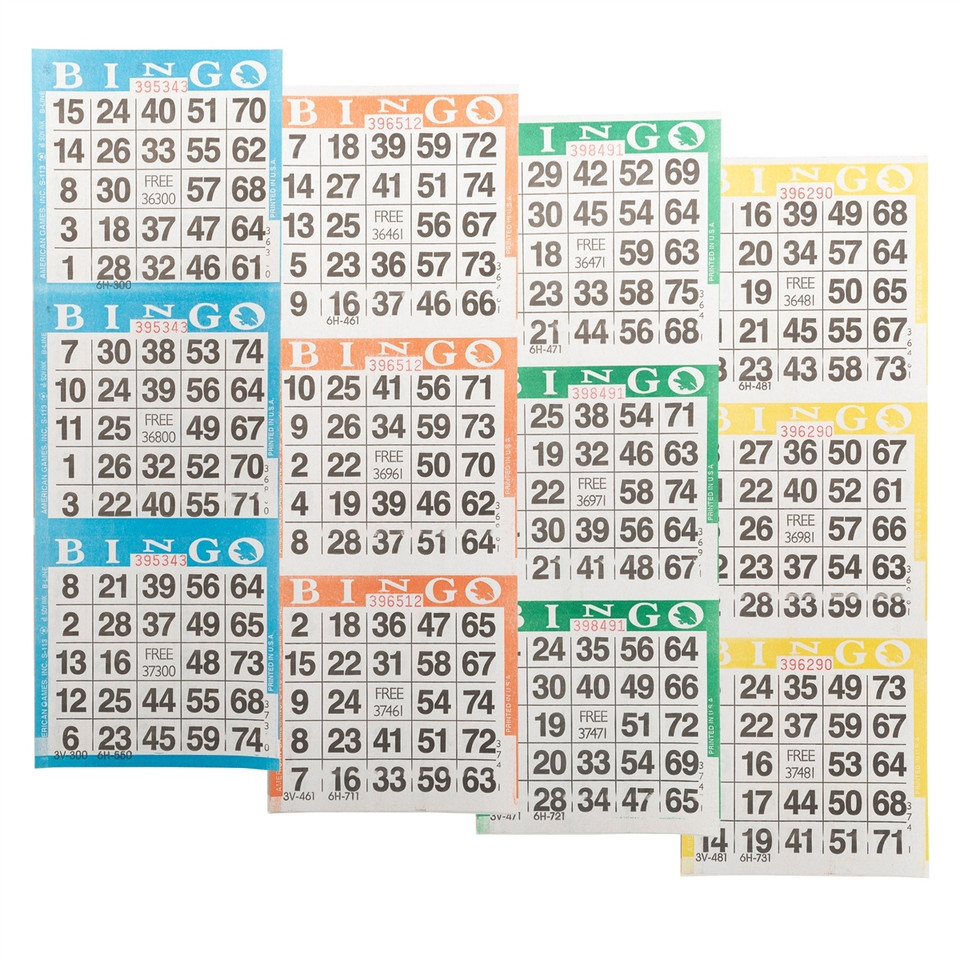 American Games Bingo Paper Game Cards - 6 cards - 10 sheets - 100 books ...