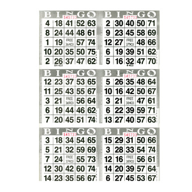 American Games Bingo Paper Game Cards - 6 cards - Brown - 500 sheets ...