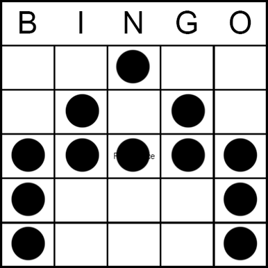 Bingo Game Pattern - Letter A