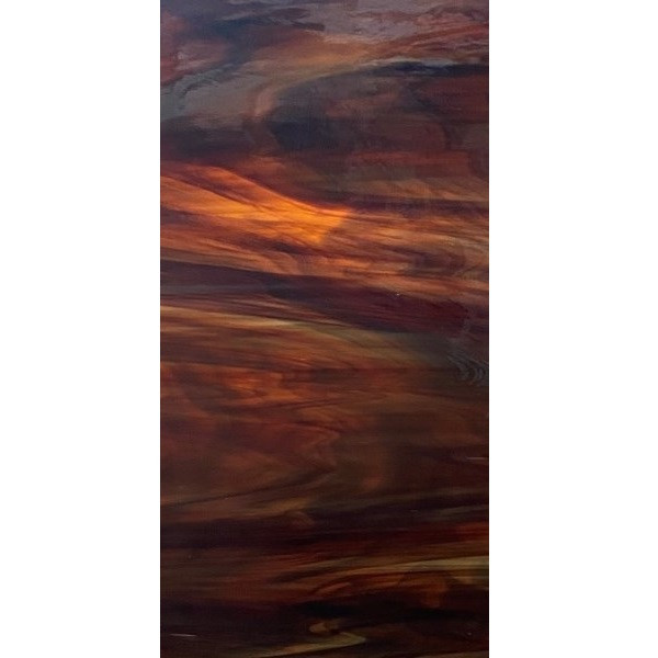 Dark Amber & White Trans (OGT-317-6SF-6) | Stained Glass For Less