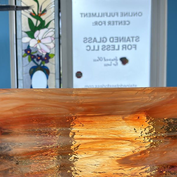 Autumn Red Pearl Art (OGT-6051-83CCF-6) | Stained Glass For Less