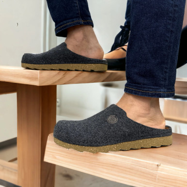Rohde 7100-82 Anthracite grey felt mule slipper