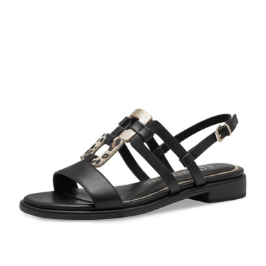 Marco Tozzi 2-28106-44 005 Black Flat Sandal | Marco Tozzi Ireland