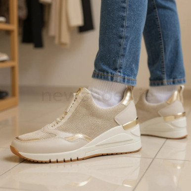Marco Tozzi 2-24713-45 402 Off White Wedge Sneaker | Marco Tozzi Ireland