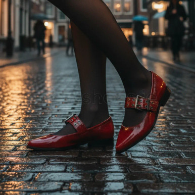 Marco Tozzi 22128-45 566 Red Patent Flat Heel Dress Shoe | Marco Tozzi ...