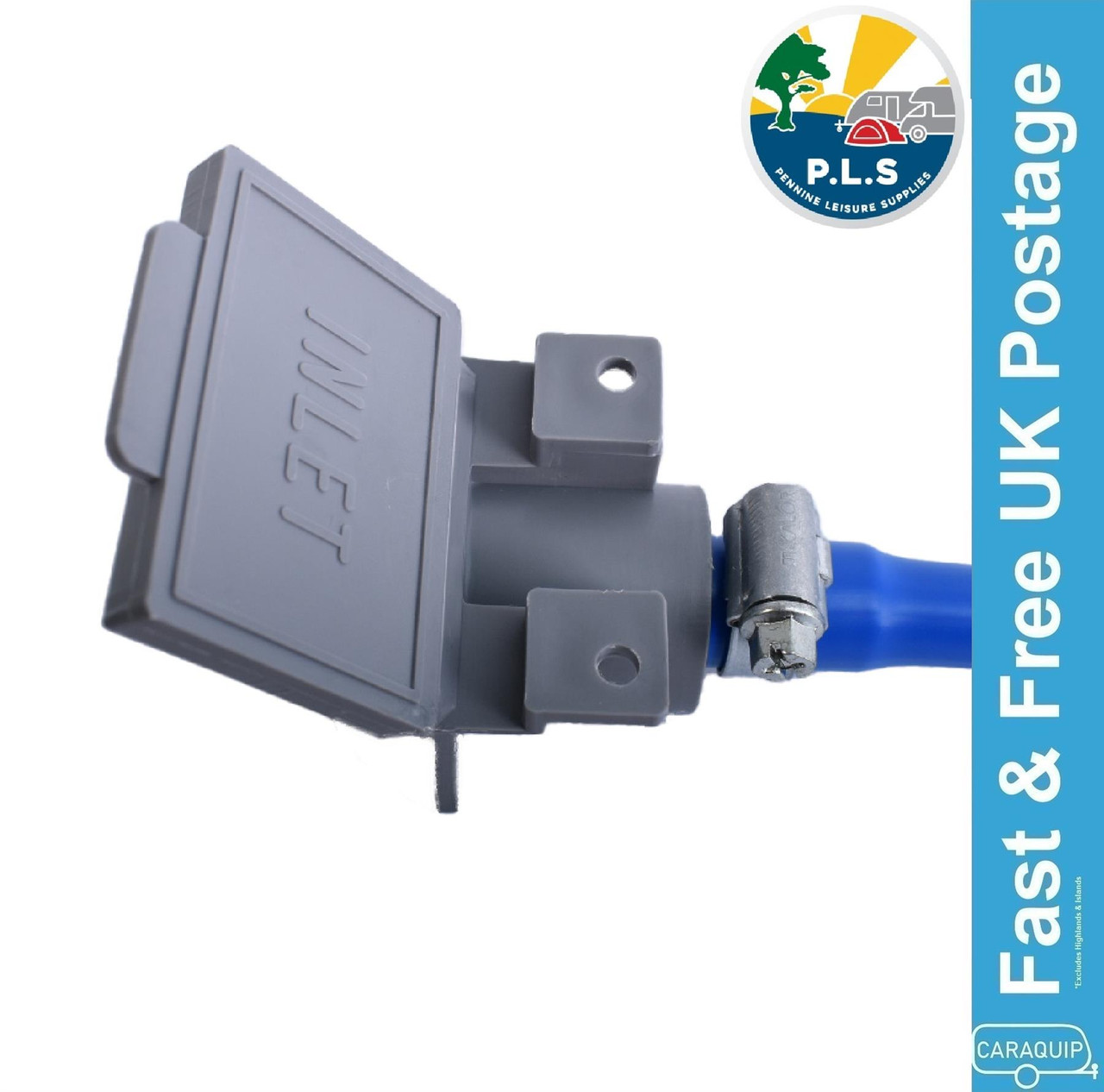 Caraquip.co.uk | Fresh Water Inlet Hose Socket + Flap 12mm 1/2"
