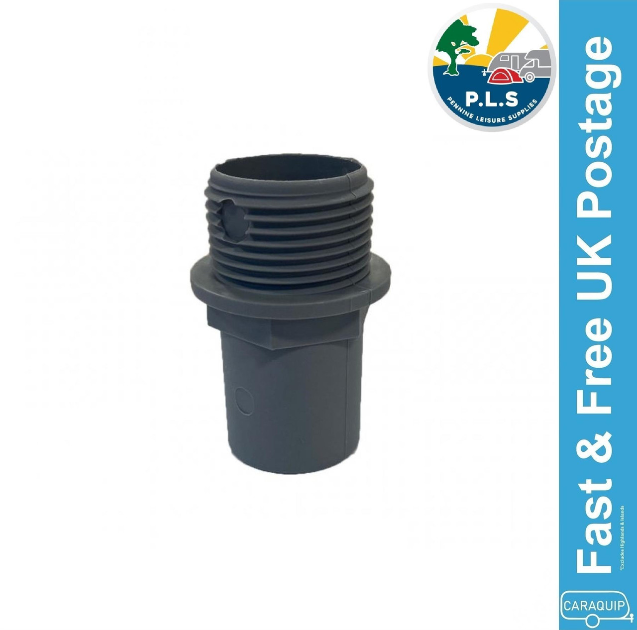 Caraquip.co.uk | 28mm Push Fit 1" BSP Tank Connector Waste Water Pipe