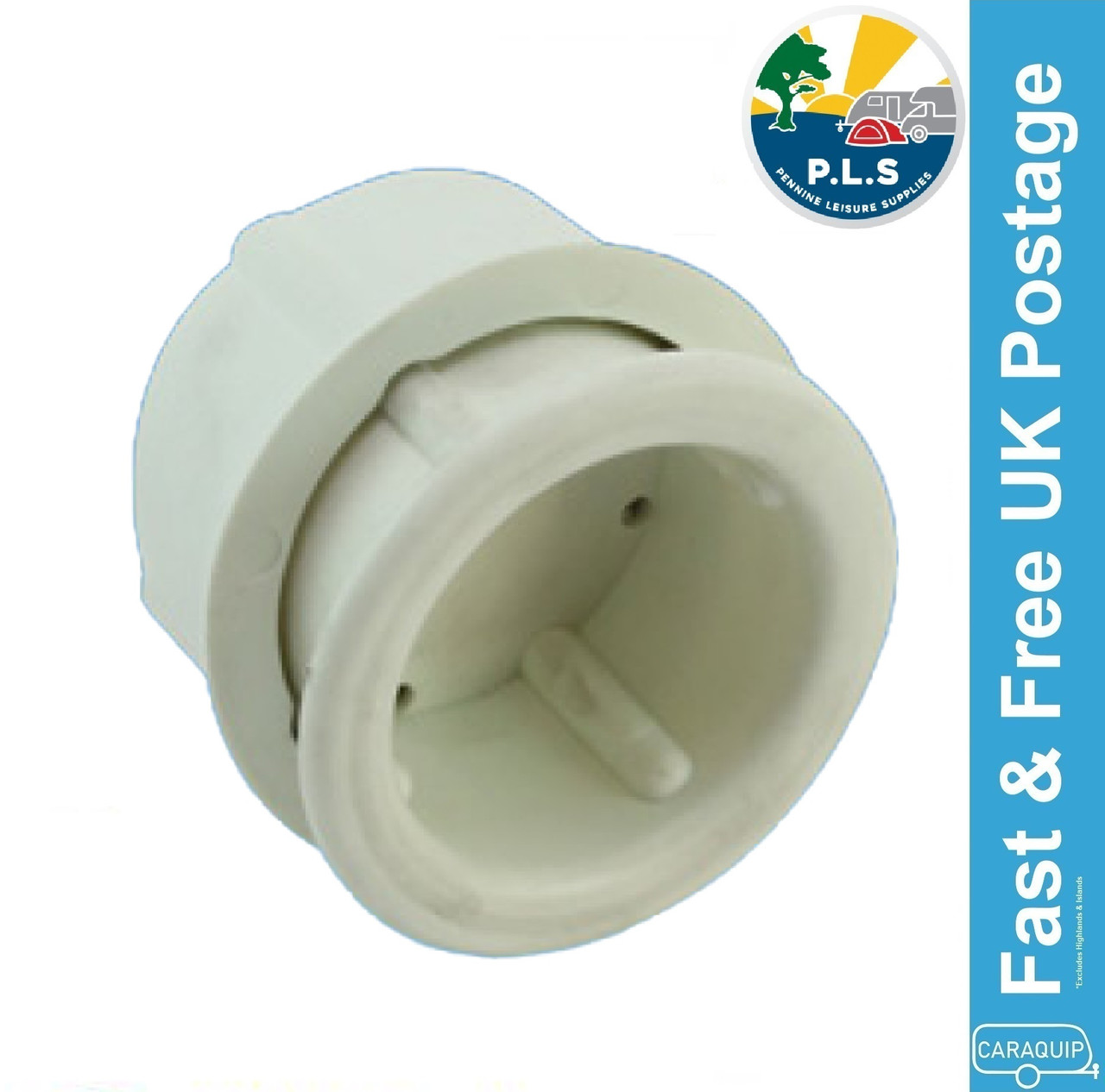 Caraquip.co.uk | 7 Pin Plug Holder c/w Adjustable Bracket - White