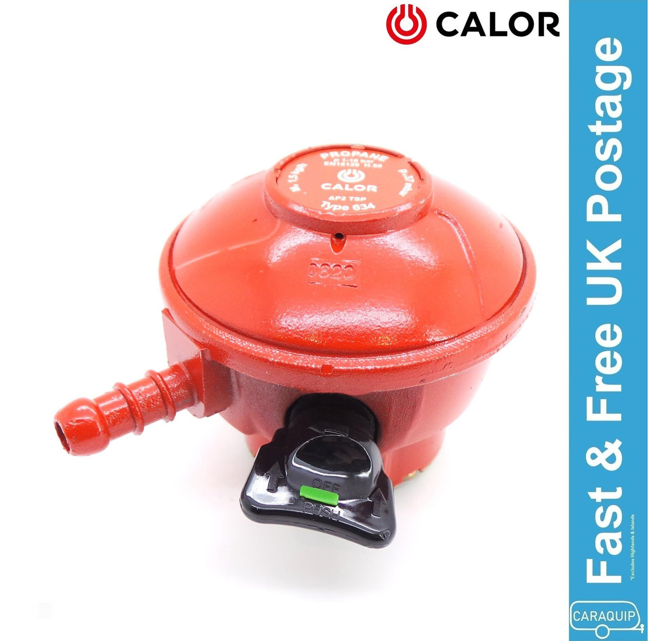 Caraquip.co.uk | Calor Gas Regulator Propane Clip On Red