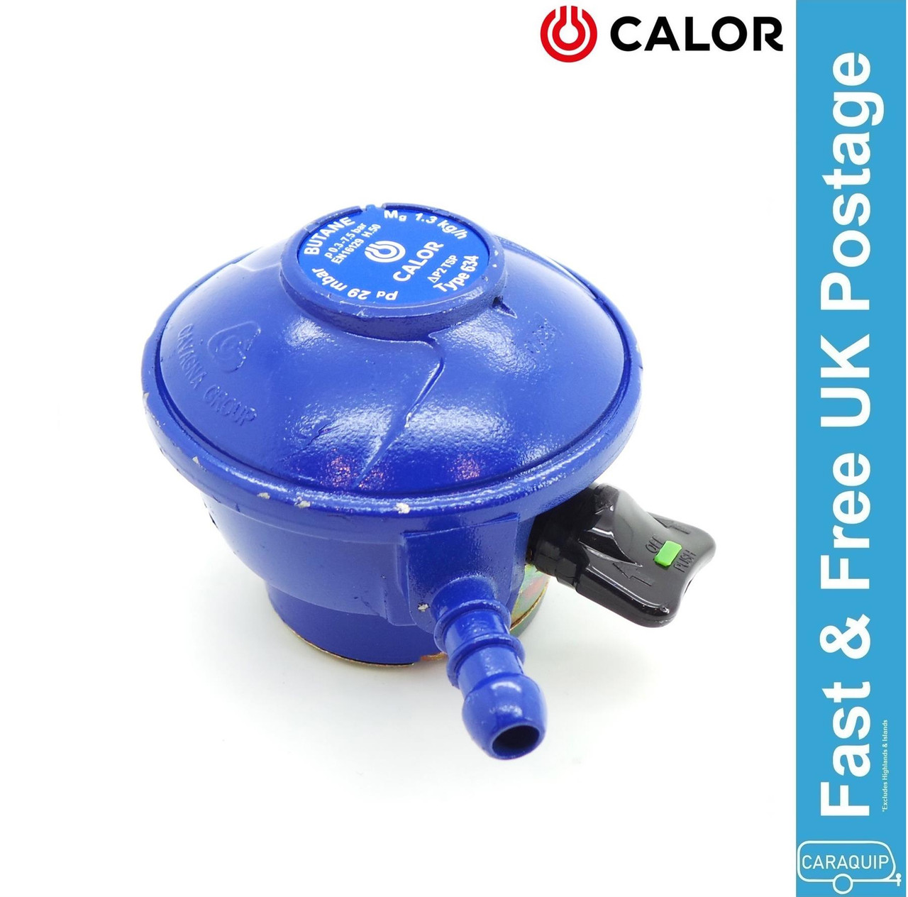 Caraquip.co.uk | Calor Gas Regulator Butane Clip On Blue