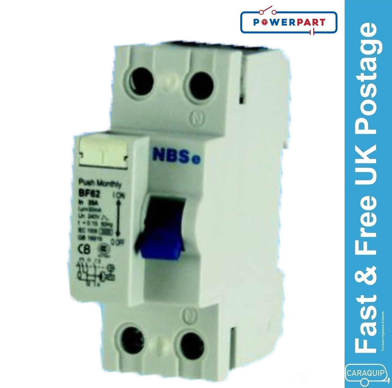 Caraquip.co.uk | 6 Amp Double Pole MCB