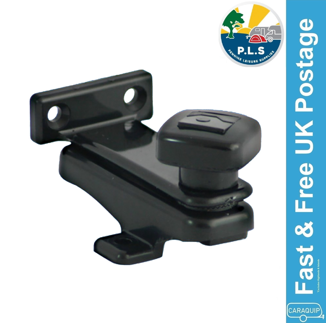 Caraquip.co.uk | Pop-out Window Stay, Single, Black
