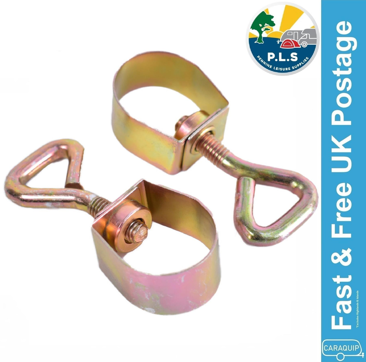 Awning Pole Clamps 18-20mm Tube Universal Caravan Motorhome Camping ...