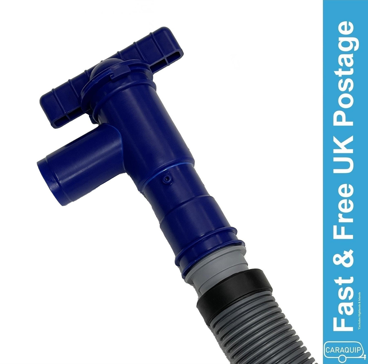 Blue 28mm Fresh Water Drainage Tap Outlet Food Safe - Caraquip
