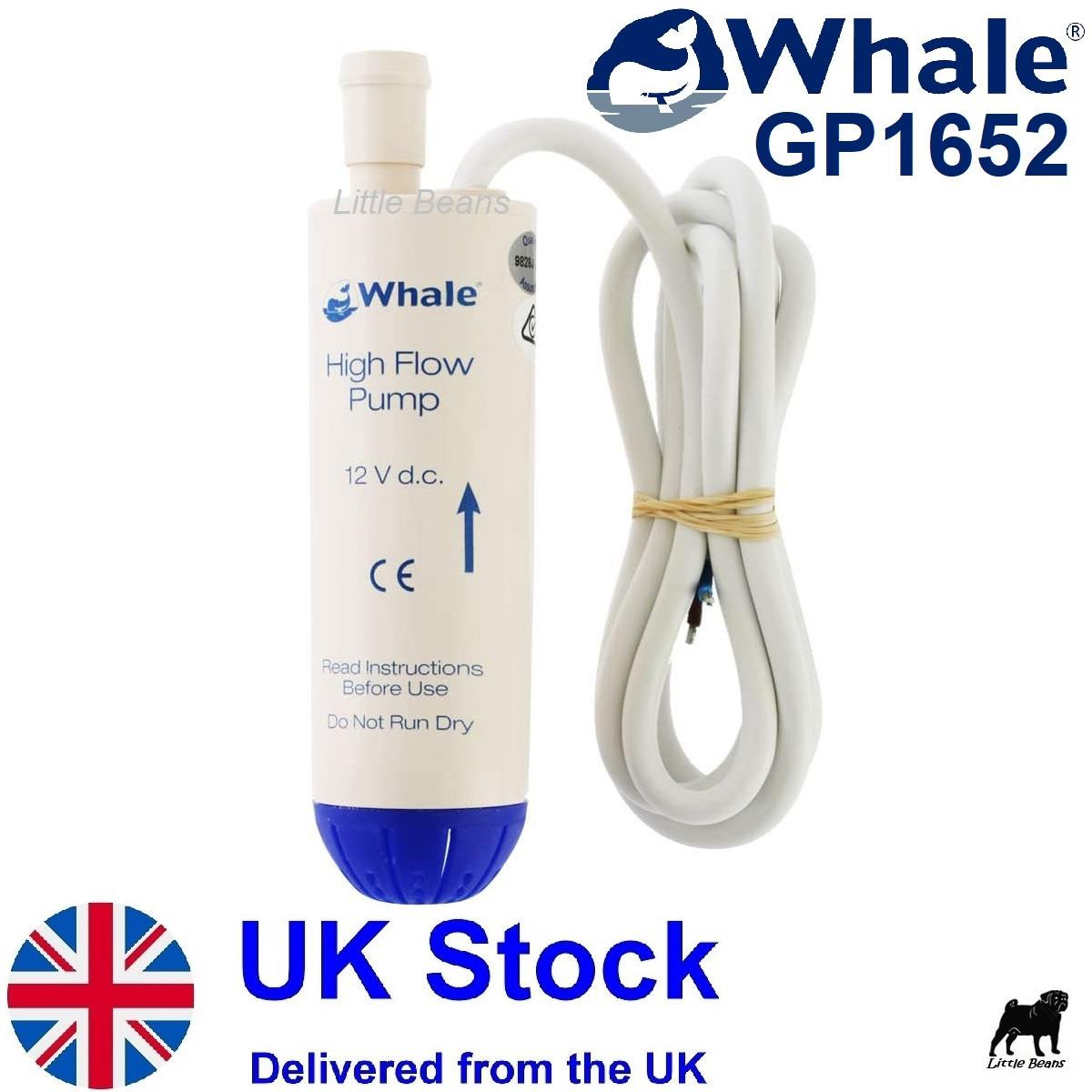 WHALE GP1652 12V High Flow Submersible Water Pump Caravan Motorhome ...
