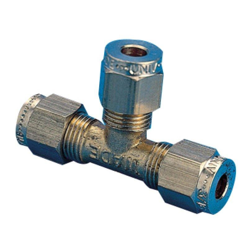 Gas Pipe 10mm x 10mm x 8mm T Piece Compression Coupling Caravan ...