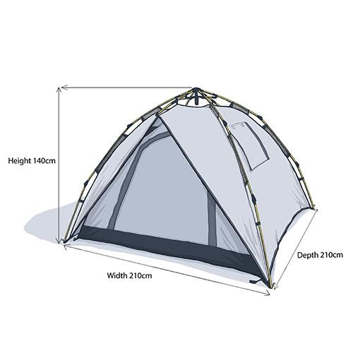 Caraquip.co.uk | Maypole 2 Berth Auto Tent
