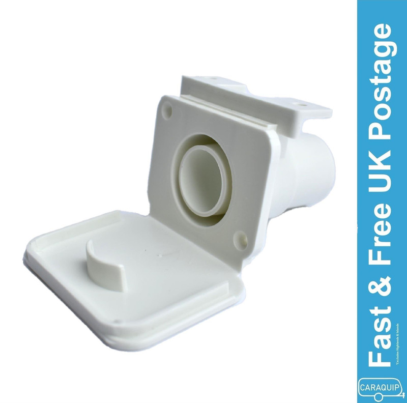 Caraquip.co.uk | Waste Outlet Hose Socket 28mm - WHITE