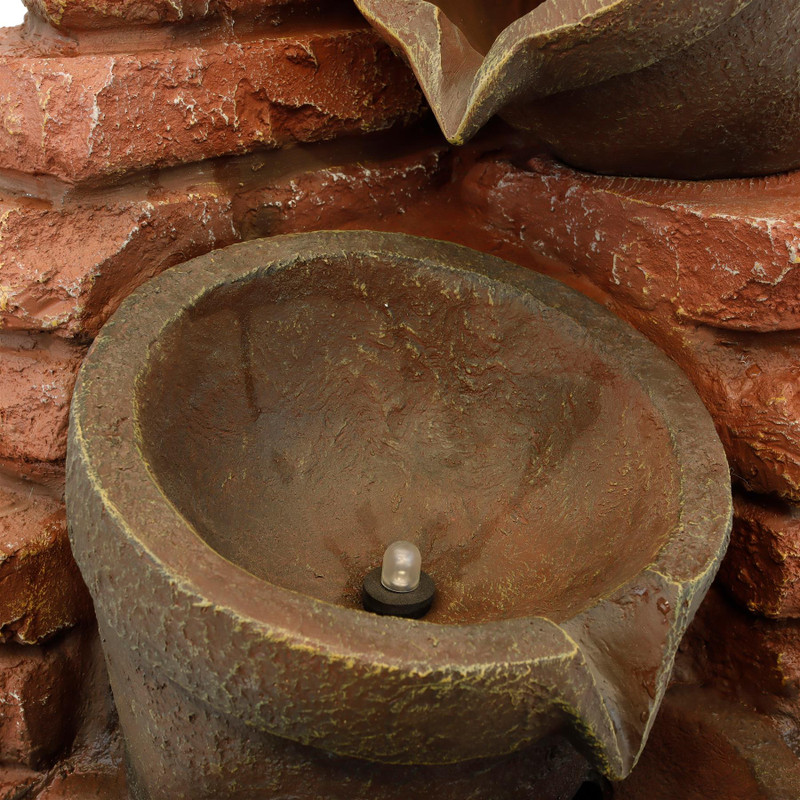 Caraquip.co.uk | Solar Powered Water Feature - Corner Brick Wall