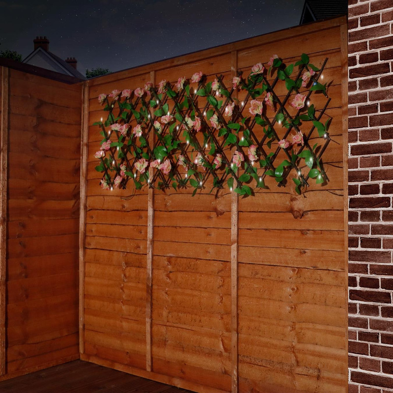 Caraquip.co.uk | Gardenwize Solar Pink Flower Trellis