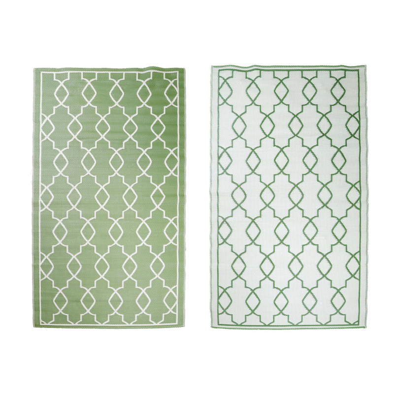 Caraquip.co.uk | Vintage Outdoor Rug 150cm x 250cm - Green/White