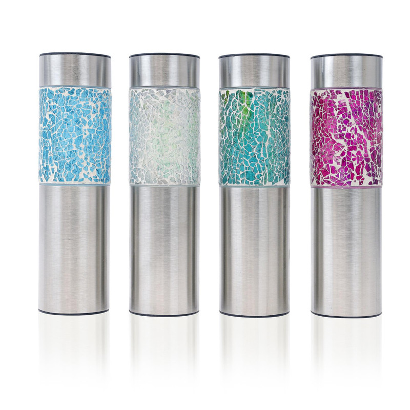 Caraquip.co.uk | Pack of 4 Solar Mosaic Stake Lights