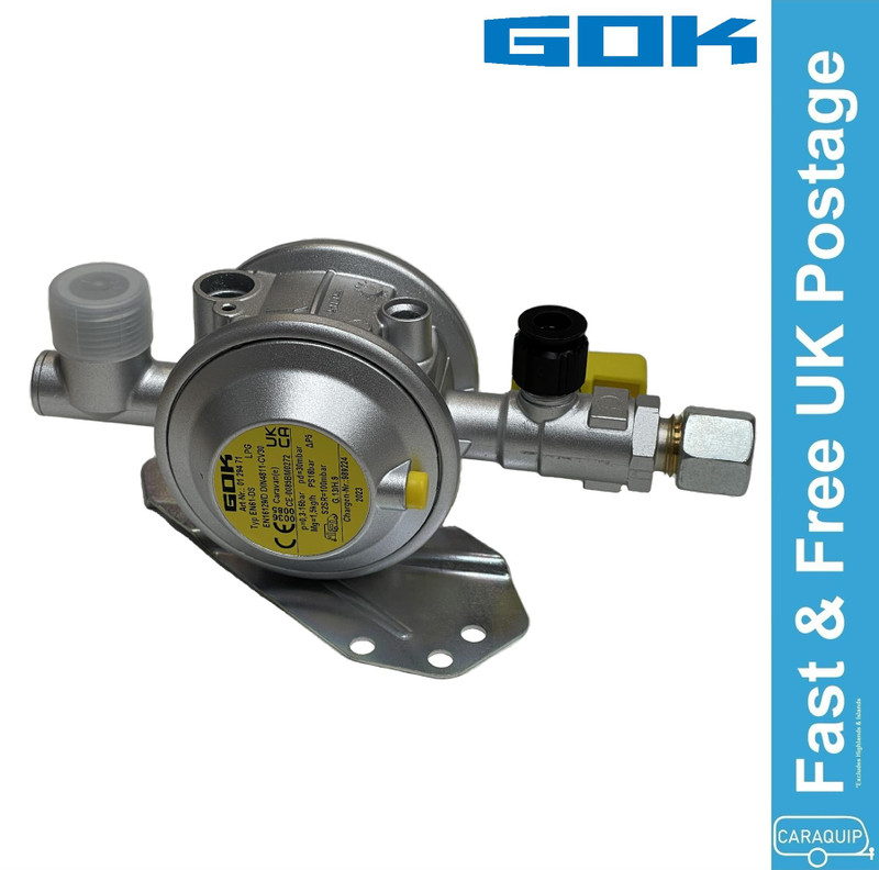 Truma GOK Gas Regulator 30mbar 8mm Bulkhead + Butane Pigtail Caravan ...