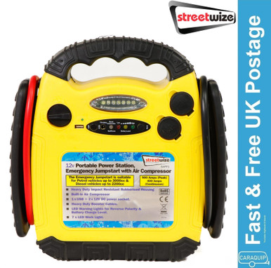 Caraquip.co.uk | Streetwize Power Pack c/w Air Compressor 900A