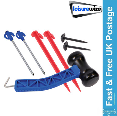 Caraquip.co.uk | Leisurewize Peg & Mallet Kit Curved Heavy Duty Mallet