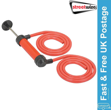 Caraquip.co.uk | Streetwize Syphon Transfer Pump for Liquid Fuel Water Air