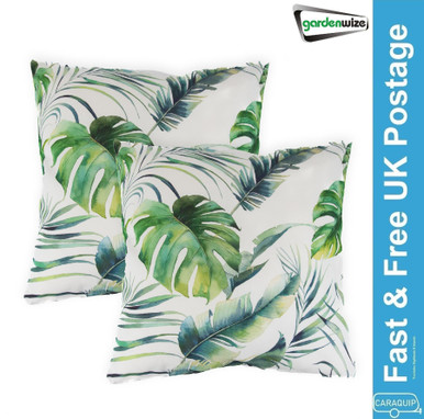Caraquip.co.uk | Pair of Botanical Leaf Scatter Cushions