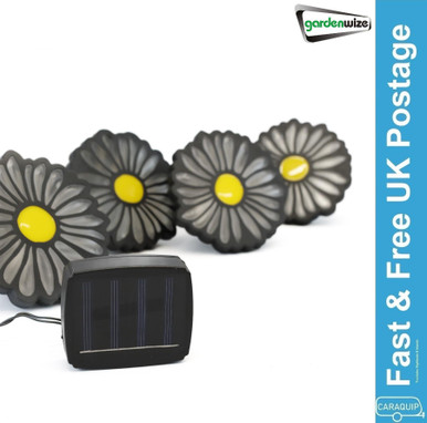 Caraquip.co.uk | Set of 4 Solar Daisy String Light
