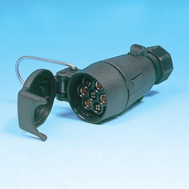 Caravan Towing Socket Coupler 7 Pin 12 N Type Black Towbar Car Trailer ...