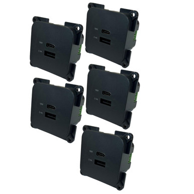 C-Line Twin USB A C Socket 2.1A 18W CBE Caravan Motorhome VW Campervan ...