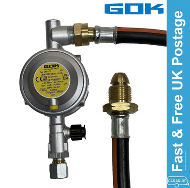 Truma GOK Gas Regulator 30mbar 8mm Bulkhead + Propane Pigtail Caravan ...