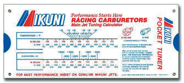 MIKUNI Carb Pocket Tuner, Calculator for Rejetting to different ...