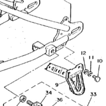 Pivot Shaft Nut SR250, TT250, XT250 OEM 90185-14070