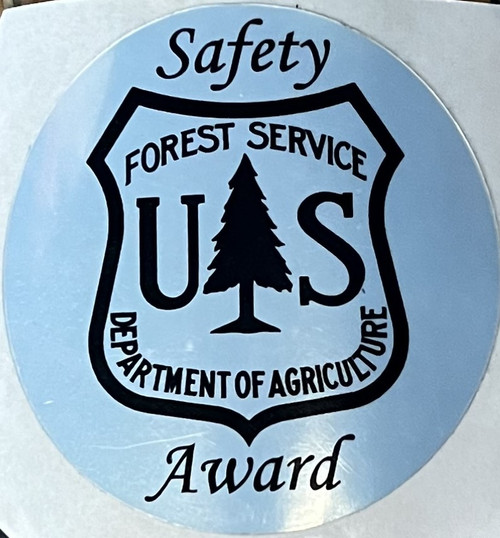 Forest Service Safety Award Sticker - 2" METALLIC SILVER - Western ...