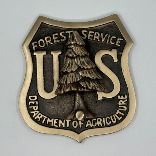 Forest Service Shield Door Knocker (Bronze) - Western Heritage Company, Inc