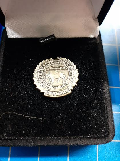 Department of the Interior Length of Service Pin - 10 Year - Western ...