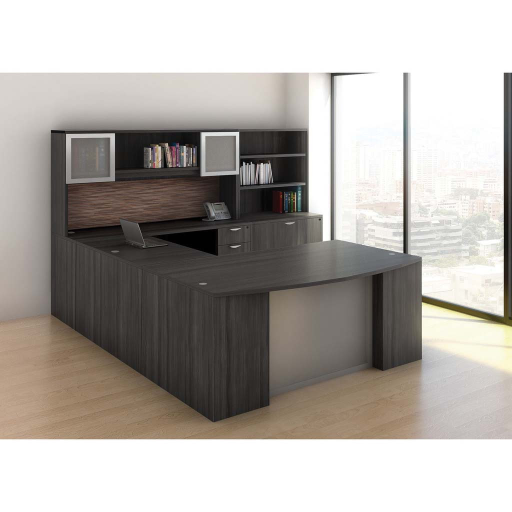 OS22V OS Laminate U-Shape Step-Front Desk Suite