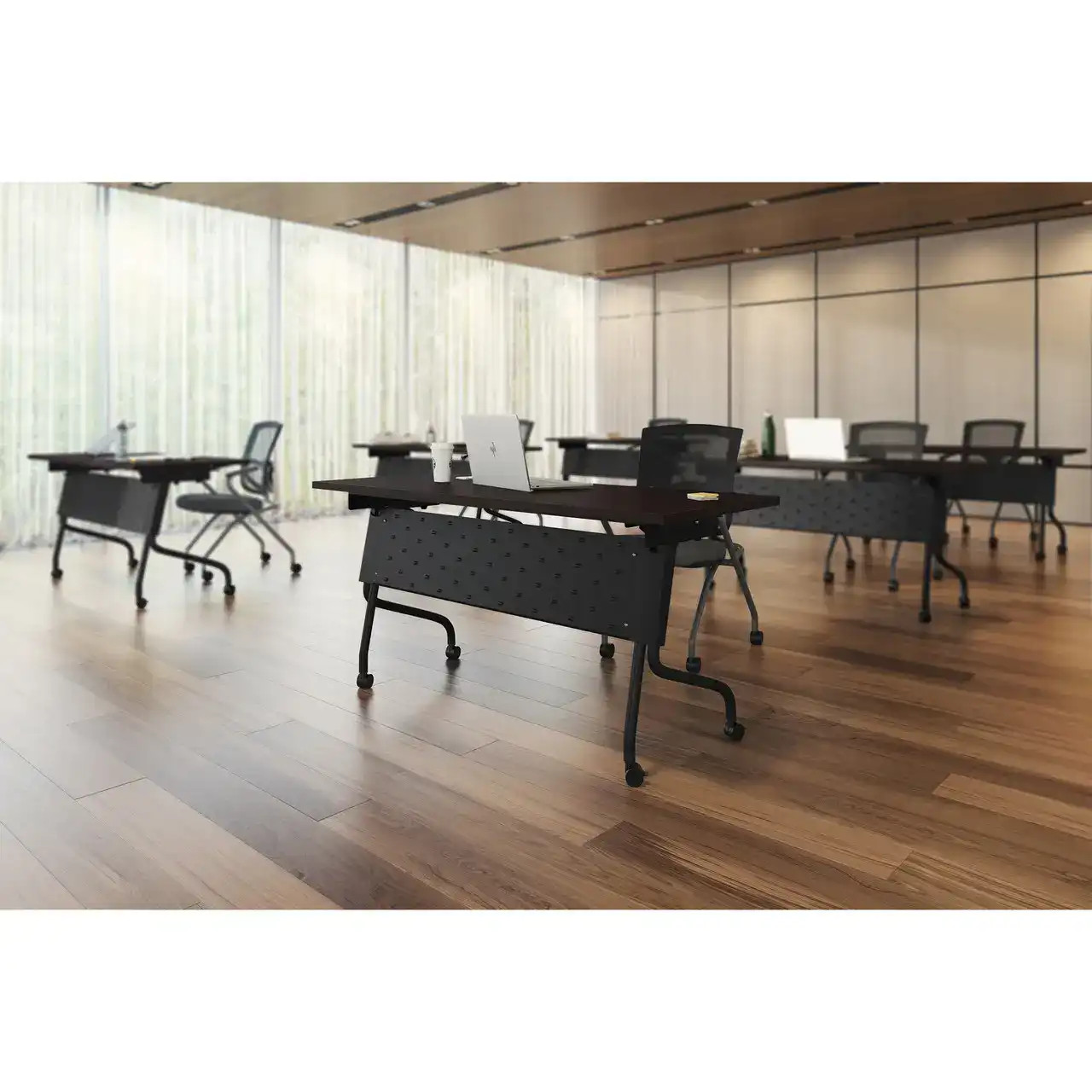 Set of 6 OS Flip Top Training Tables w/ Black Base - Style 1