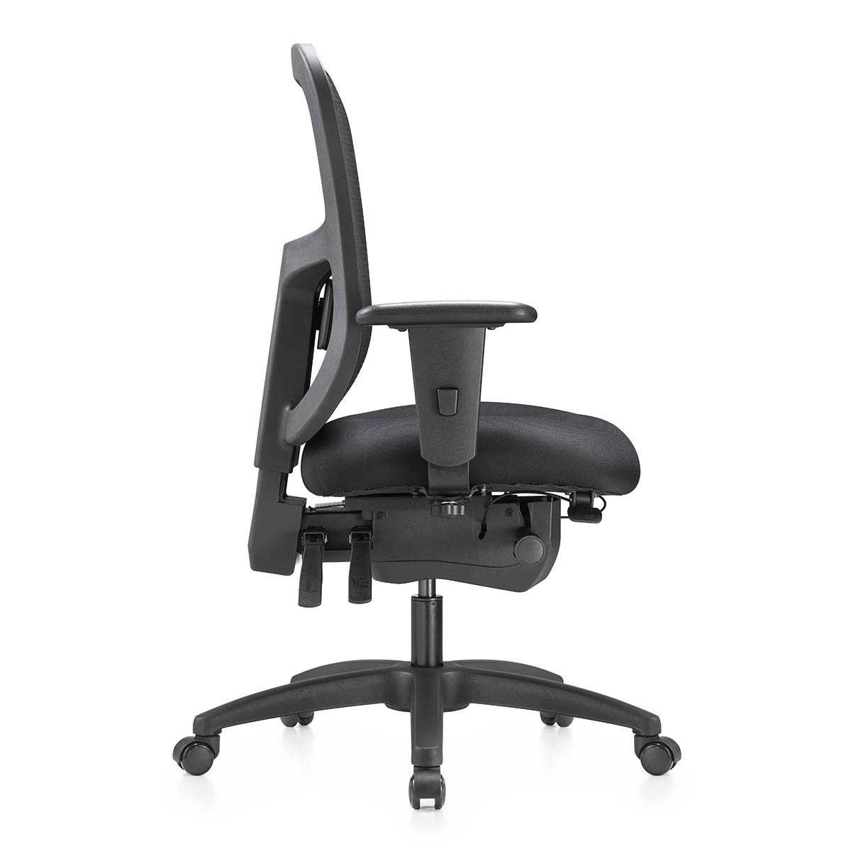 ErgoHuman Hi-Back Ergonomic Leather & Mesh Chair w Headrest