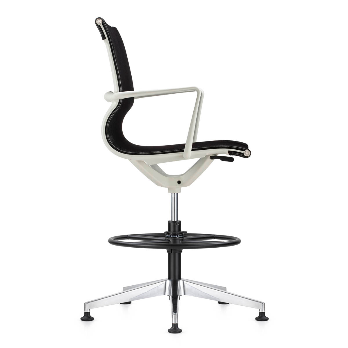Kinetic Office Stool - White Frame and Designer Mesh Colors