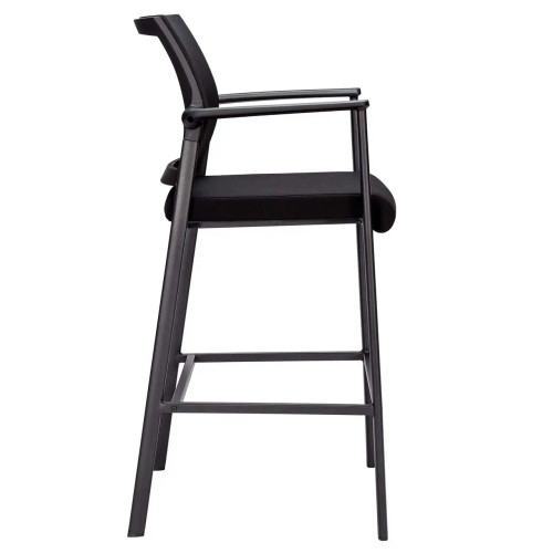 Oslo Mesh Back Stool with Arms & Black Frame