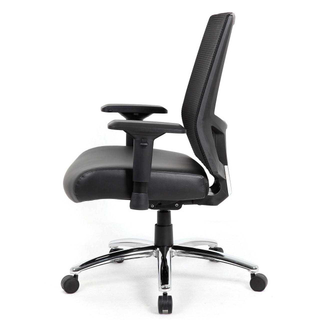 Big & Tall Mesh Back Executive Chair, Heavy-duty Chrome Base