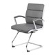 The Boss Executive Mid-Back Guest Chair with Chrome Finish